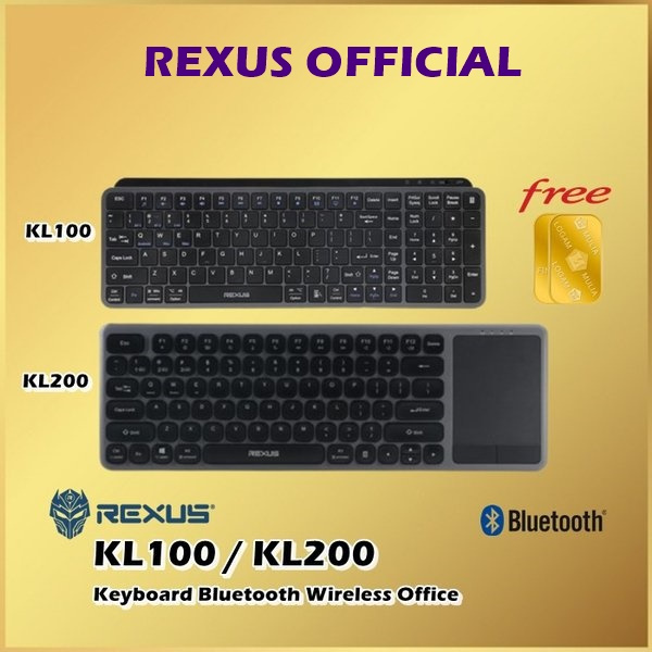 Jual Rexus KL100 KL150 KL200 Keyboard Office Wireless Bluetooth Dual ...
