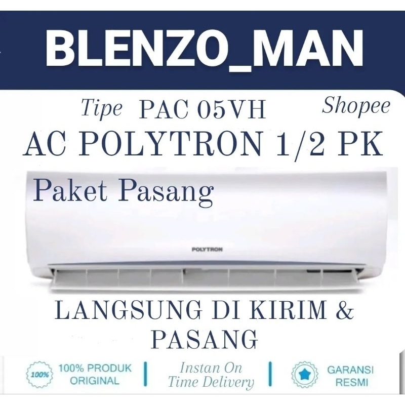 Jual AC POLYTRON 1/2 PK PAKET PASANG R32 | Shopee Indonesia