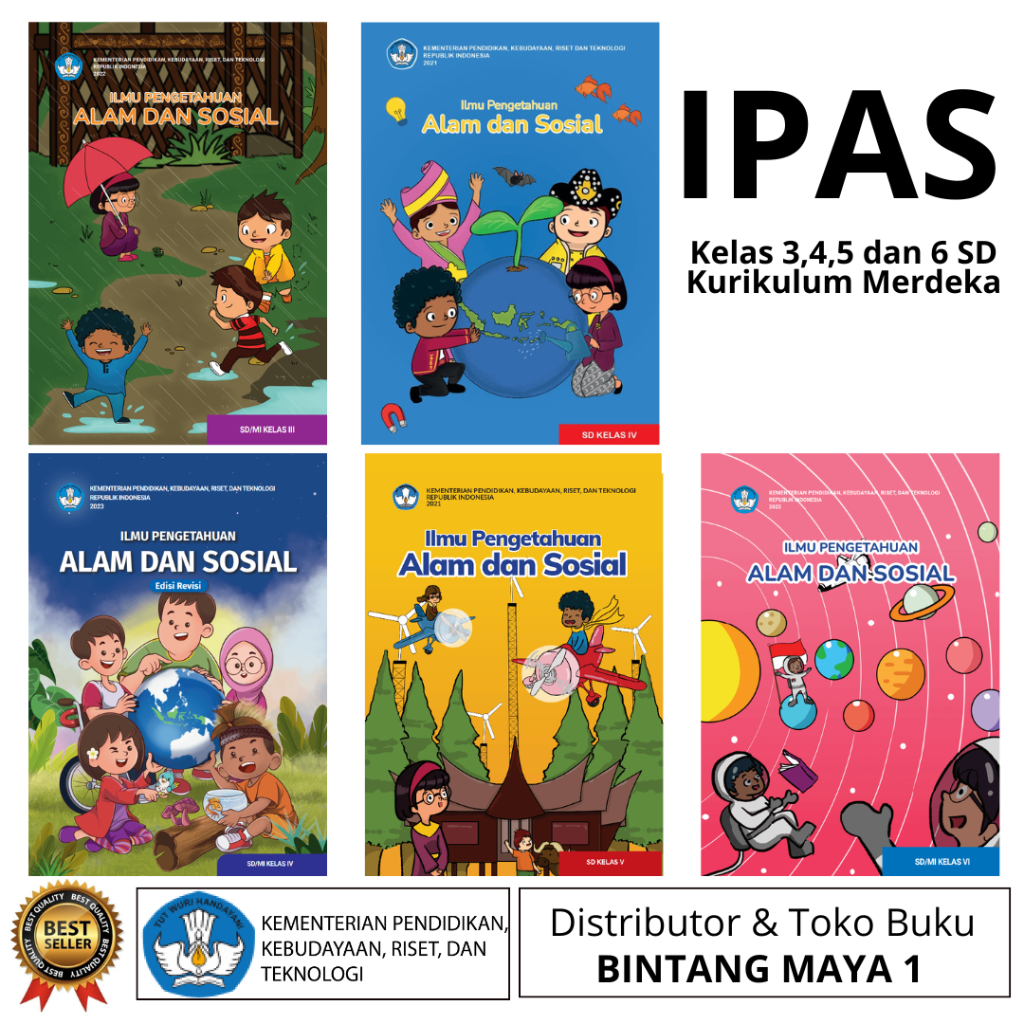 Jual KEMENDIKBUD - Buku Sisiwa IPAS Kelas 3,4,5 dan 6 SD/Mi kurikulum ...