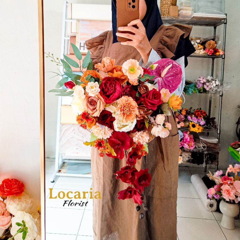 Jual wedding bouquet/buket wedding artificial/hand bouquet wedding/hand ...