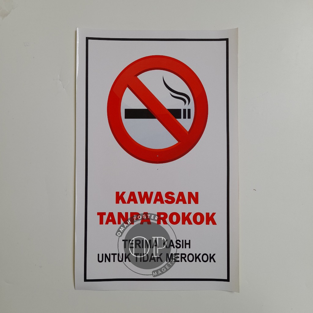 Jual Stiker Kawasan Tanpa Rokok - No Smoking Area - Area Dilarang ...