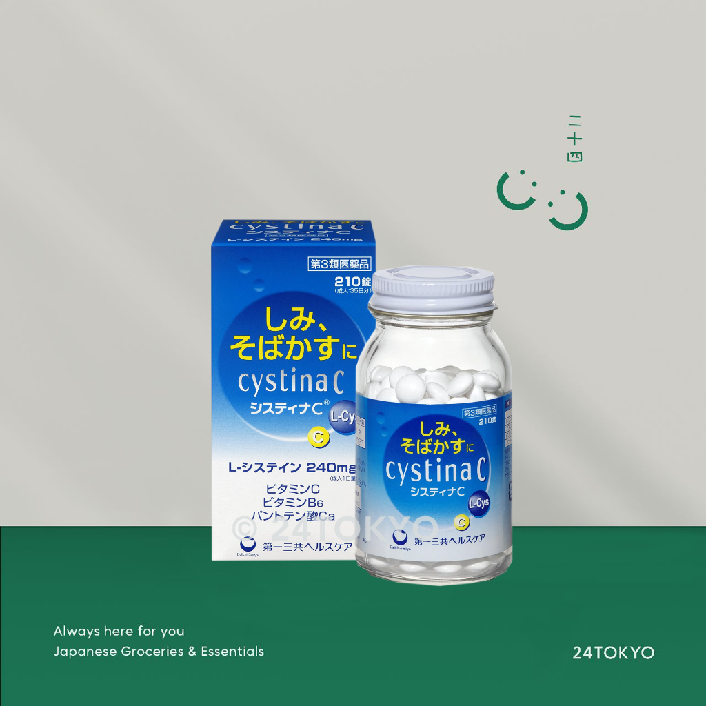 Jual 24Tokyo - Cystina C 210tabs vitamin B C brightening whitening flek ...