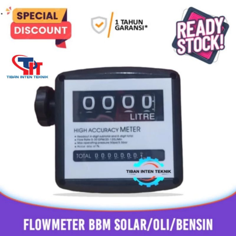 Jual Flow meter Solar 1 inch Flowmeter BBM Analog 4 digit 1inch ...