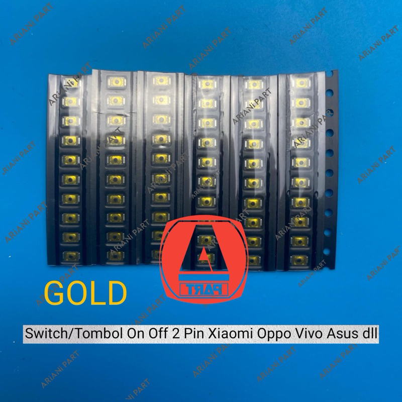 Jual TOMBOL SWITCH ON OFF 2 PIN / 4 PIN UNIVERSAL GOLD | Shopee Indonesia