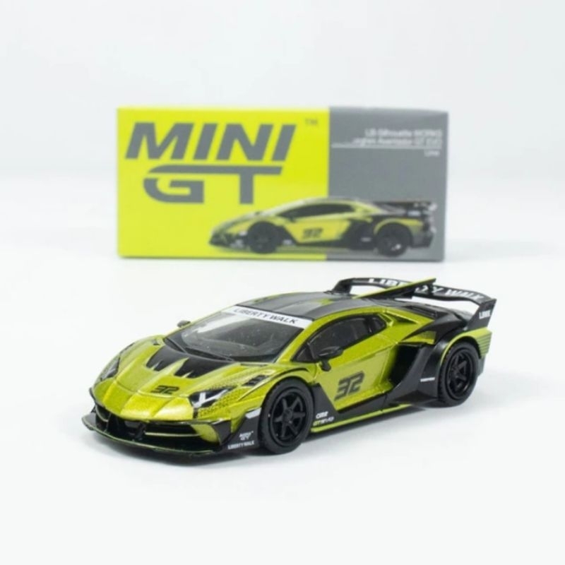 Jual Mini GT LB Silhouette Works Lamborghini Aventador GT EVO Lime ...