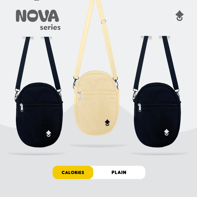 Jual Calories Slempang mini Dompet / HP POLOS / PLAIN Totebag Stringbag Hitam Putih #sdpl ...