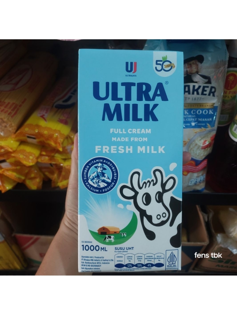 Jual ULTRA MILK SUSU UHT FULL CREAM 1 L | Shopee Indonesia