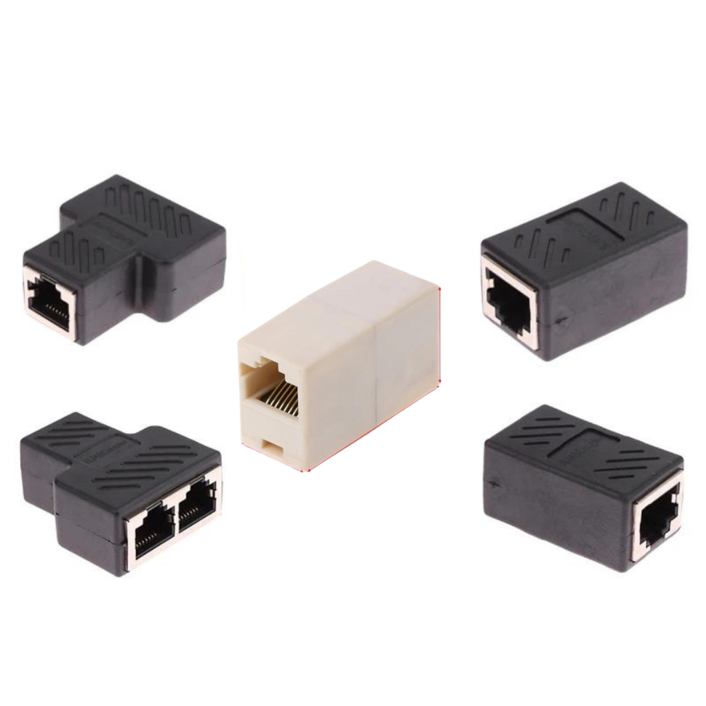 Jual KONEKTOR ETHERNET RJ45 NETWORK SPLITTER CAT 5/6 UP TO 1000 MBPS ...