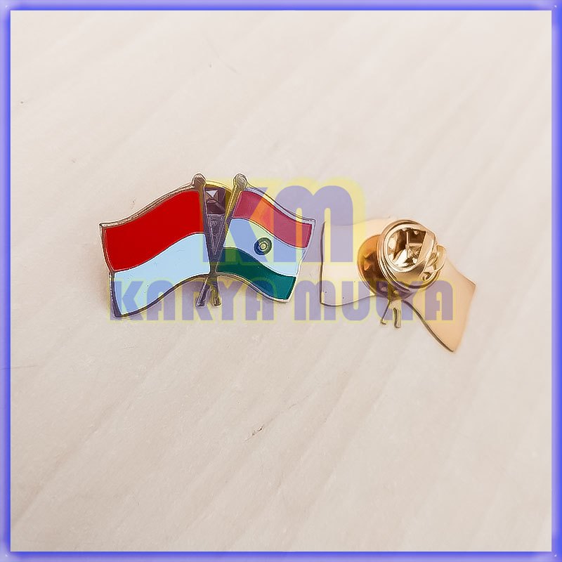 Jual Flag Pin Indonesia India - Pin Bendera Persahabatan Logo Negara ...
