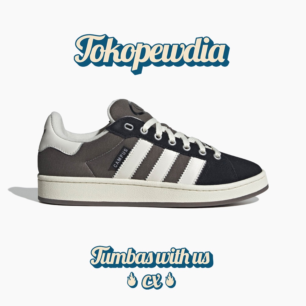 Jual Adidas Campus 00s Charcoal Core White Black (IF8766) | Shopee ...