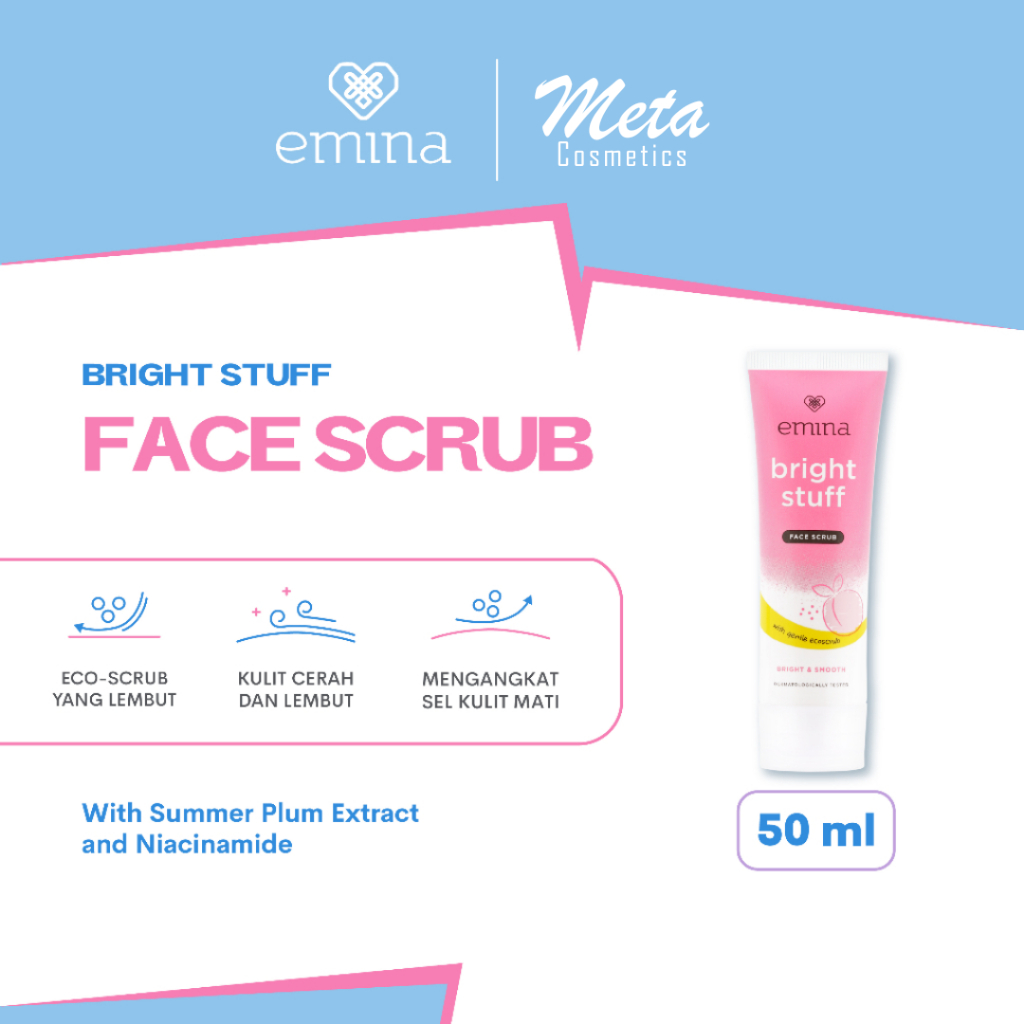 Jual EMINA Bright Stuff Face Scrub, 50 ml - Exfoaliating - Scrub Wajah ...