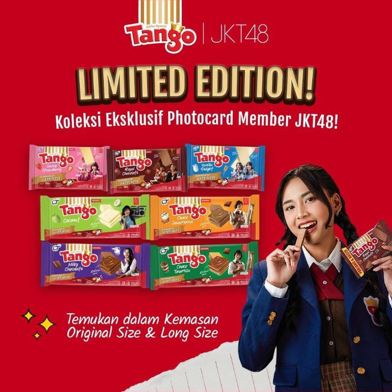 Jual Tango Wafer Royal 35gr Exclusive JKT48 per pak isi 10 + 1(11pcs ...
