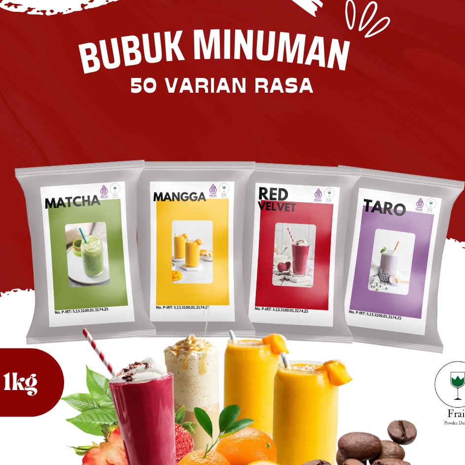 Jual KODE PRODUK 9MLRY4746 BUBUK MINUMAN RASA 1KG SERBUK MINUMAN ANEKA ...