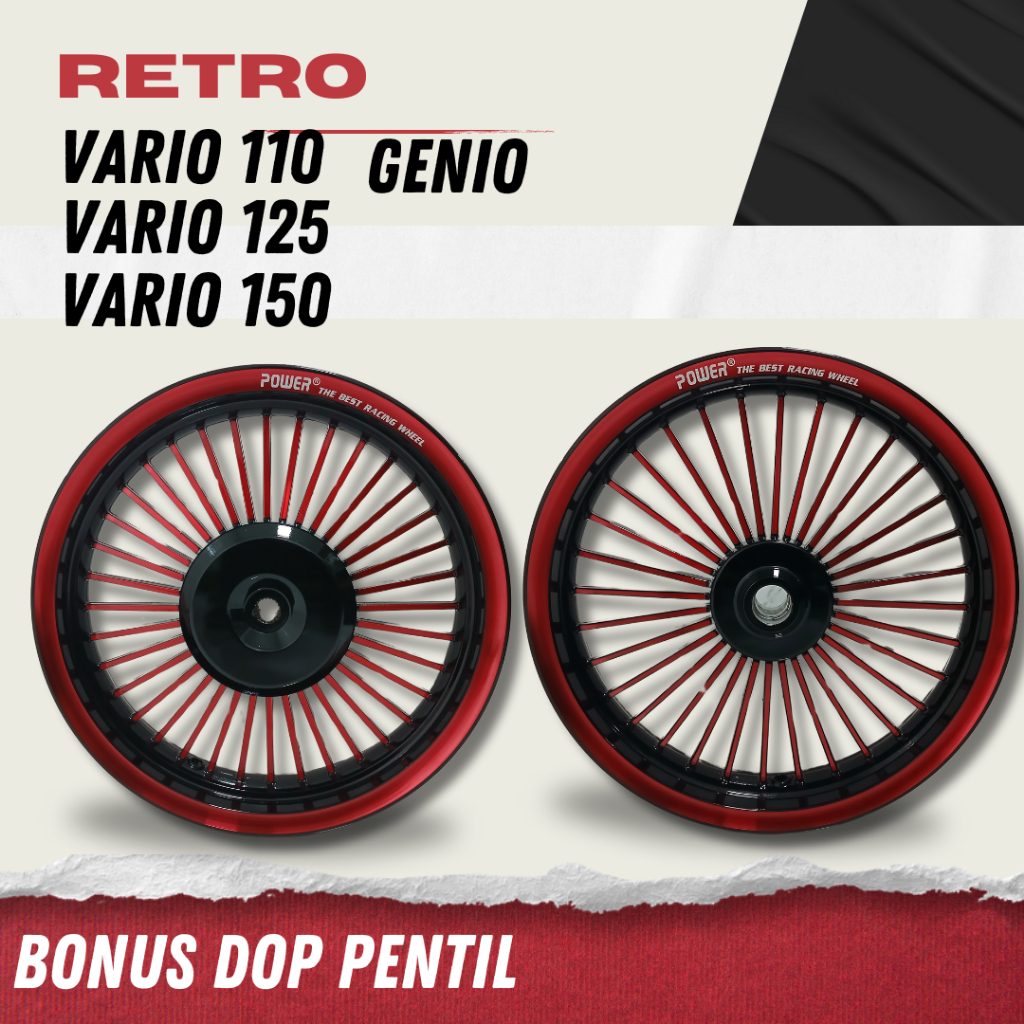 Jual Velg Power Retro Ring 14 Vario 110 Vario 125 Vario 150 | Shopee ...