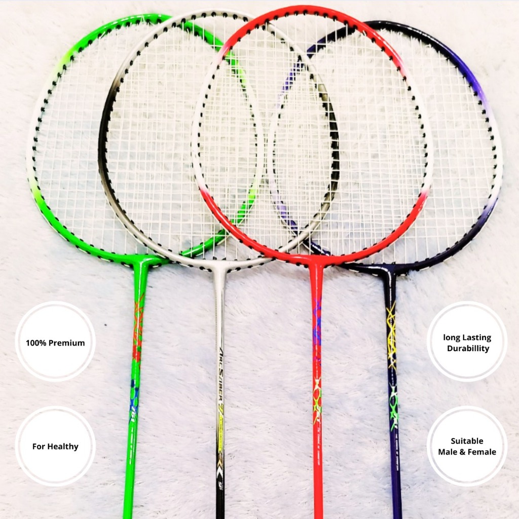 Jual Raket Badminton FULL CARBON (TAS+SENAR ) Komplit / BULU TANGKIS ...