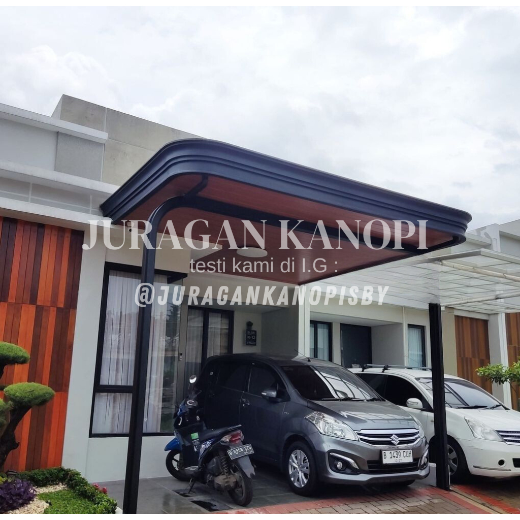 Jual Kanopi baja atap alderon + plafon pvc model curve | Shopee Indonesia