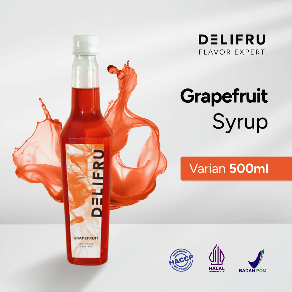 Jual Delifru Grapefruit Syrup 500 ml - Sirup Jeruk Bali | Shopee Indonesia
