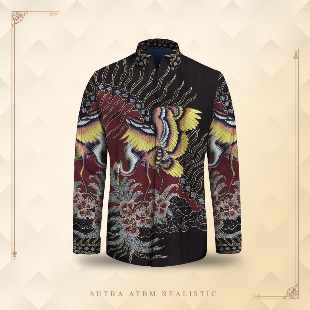 Jual Kain batik tulis sutra atbm lukis kemeja batik pria lengan panjang ...