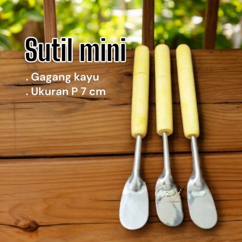 Jual spatula (sutil) mini gagang kayu murah | Shopee Indonesia