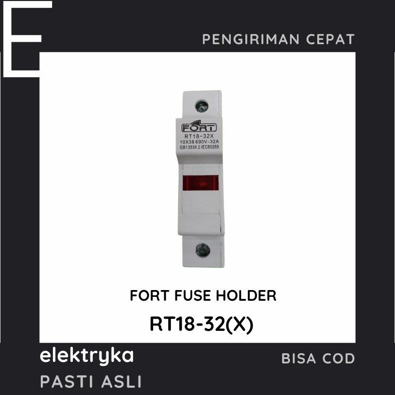 Jual FORT Din Rail Mounting Fuse Holder w/Lamp RT18-32(X) | Shopee Indonesia
