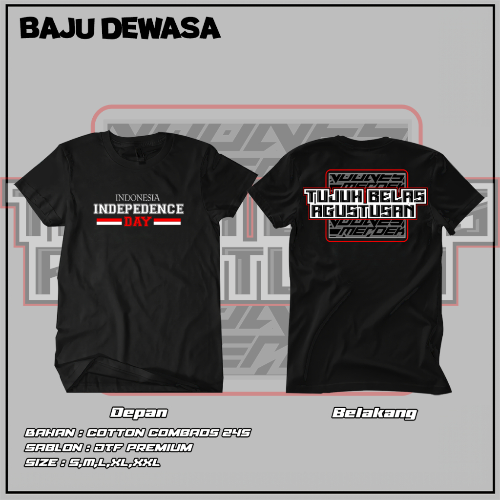Jual [Bisa COD] Kaos Dewasa | Baju Agustusan Original Merchandise | Kaos Katun 24s Asli | Baju ...