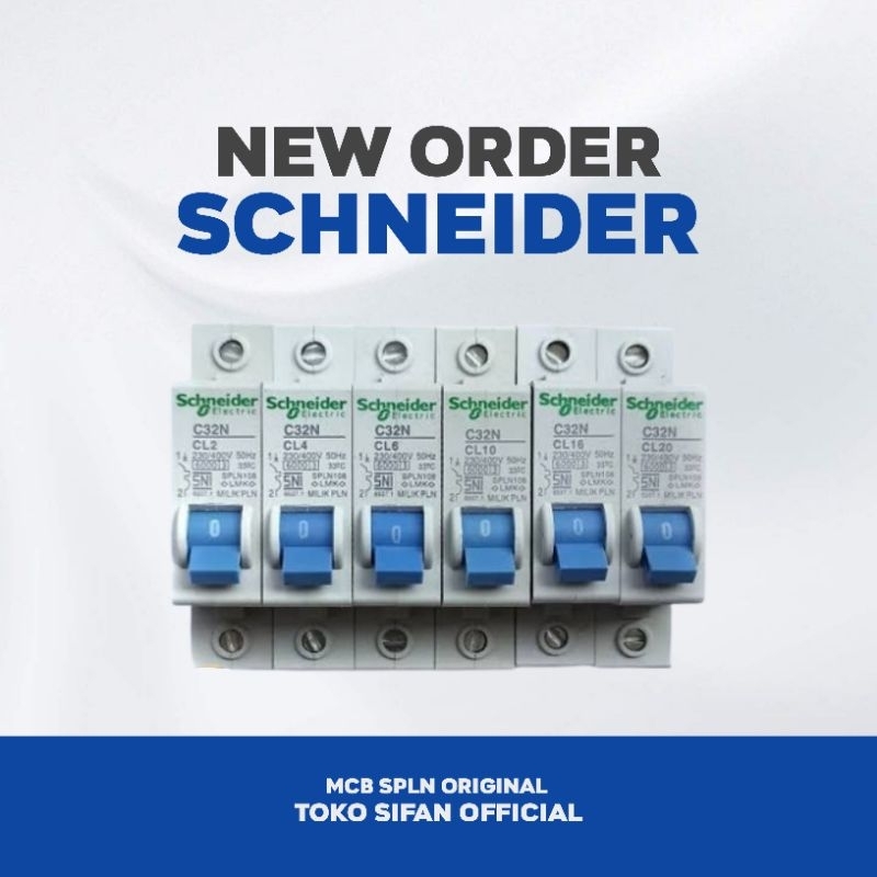 Jual MCB PLN CHNEIDER 2A 4A 6A 10A 16A 20a 25 a 50A | Shopee Indonesia