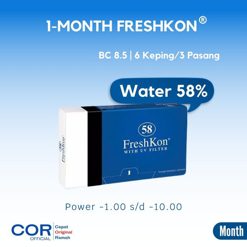 Jual SOFTLENS FRESHKON 58 CLEAR BENING MONTHLY isi 1 pasang | Shopee ...