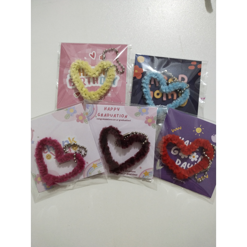 Jual Gantungan Kunci Keychain Pipecleaner Ganci Kawat Bulu Mini Cute ...