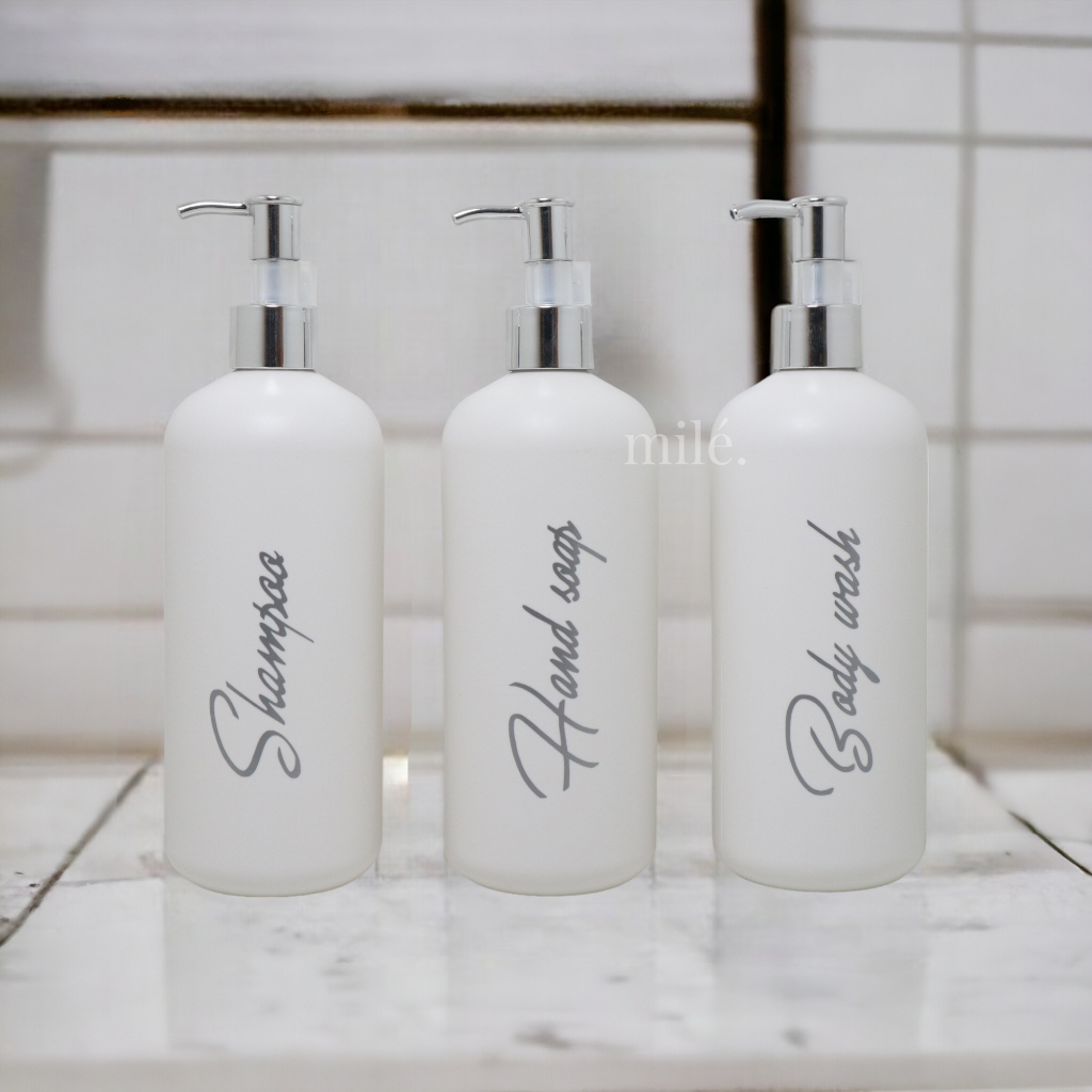 Jual BOTOL SABUN AESTHETIC BOTOL SABUN CAIR PUTIH HITAM LUXURY 500ML ...