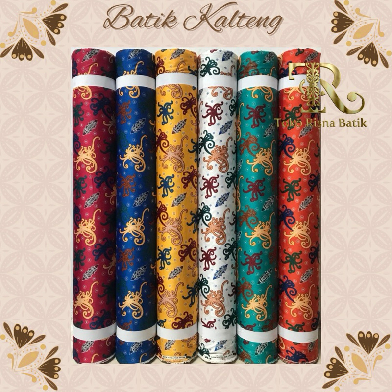 Jual Kain Batik Khas Kalteng Bahan Sutera Silk Premium (harga per setengah meter) | Shopee Indonesia