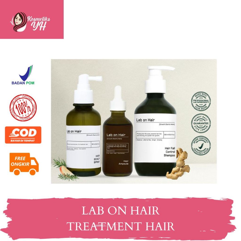 Jual LAB ON HAIR HAIR SHAMPOO RAMBUT RONTOK DAN SAMPO LAB ON HAIR ANTI ...