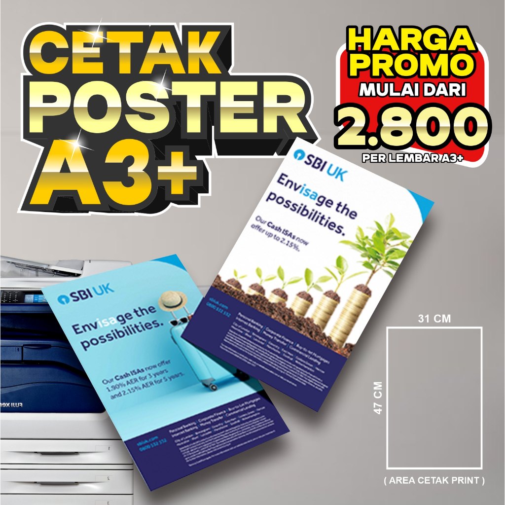 Jual Cetak a3+ fullcolor / cetak poster / cetak art paper / cetak art ...