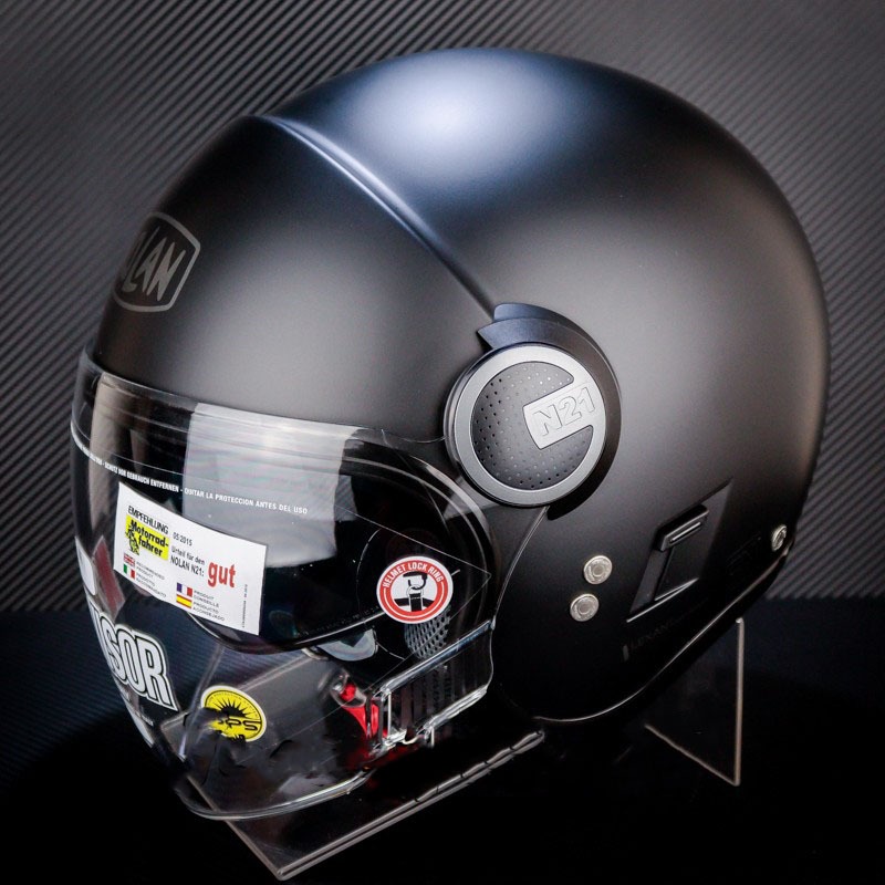 Jual HELM / NOLAN / HELM NOLAN N21 #10 VISOR CLASSIC FLAT BLACK / HALF FACE | Shopee Indonesia