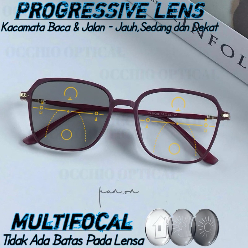 Jual Kacamata PROGRESSIVE Photochromic Wanita | Kacamata Baca Dan Jalan | Kacamata Progresif ...