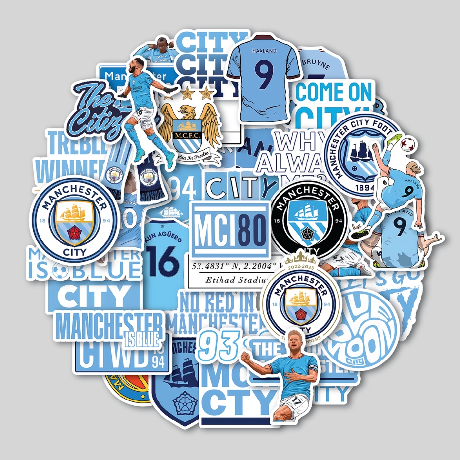Jual Dijual Murah STICKER PACK MANCHESTER CITY STICKER TUMBLER STIKER ...