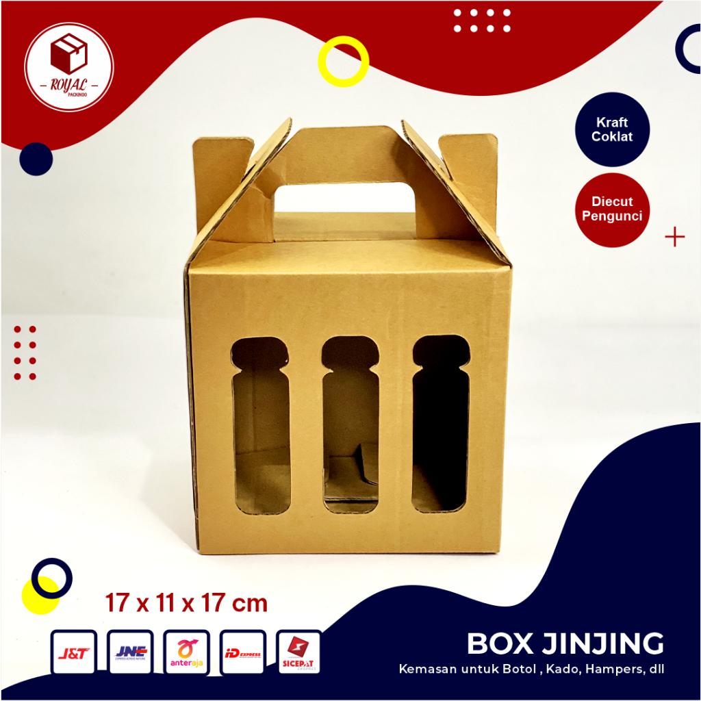 Jual Box ( 17 x 11 x 17 cm ) Jinjing botol 250 ml isi 6 B FLUTE ...