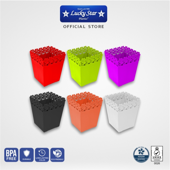 Jual Lucky Star - POT BUNGA SEGI KOREA 20" (DELUXE) | Shopee Indonesia