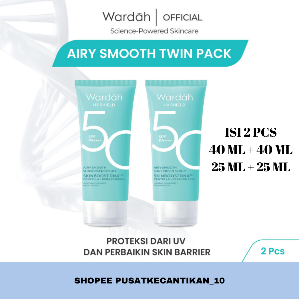 Jual Isi 2 Pcs Wardah UV Shield Airy Smooth Sunscreen Serum SPF 50 ...