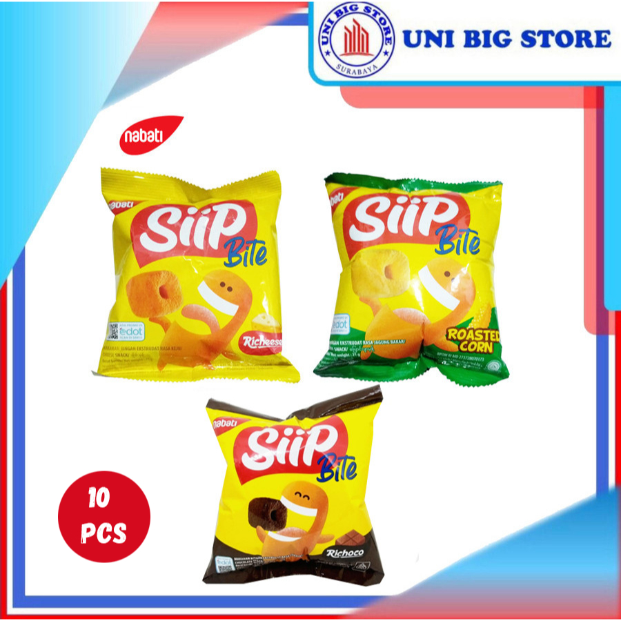 Jual Siip Bites NABATI Jagung Keju Coklat 21 gr x 10 pcs Bite Cheese ...