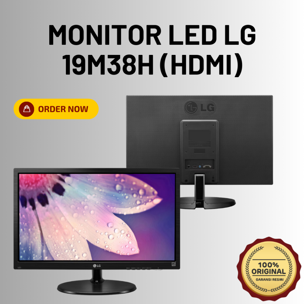 Jual MONITOR LG 19M38H LED HDMI VGA 18.5 INCH (1366 x 768) GARASNSI ...