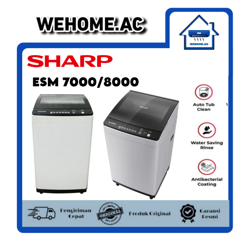 Jual Mesin Cuci Sharp 1 Tabung ESM7000 / ESM8000 Mesin Cuci Satu Tabung 7 KG / 8KG Sharp ...