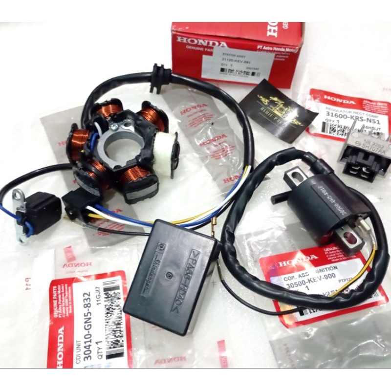 Jual Spull spul Assy set Honda Supra X Supra fit new + CDI + koil coil ...