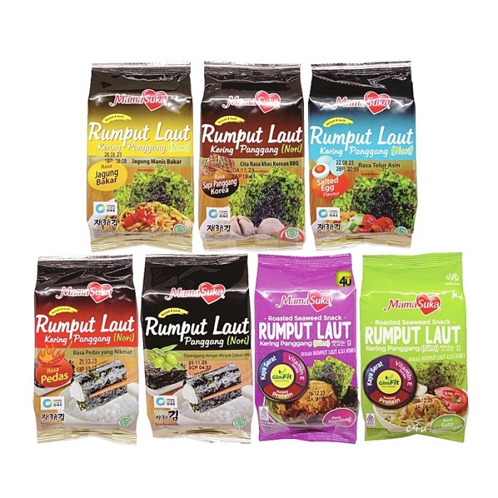 Jual 1 pack isi 2 Mamasuka Rumput Laut Nori Seaweed Korea Original ...