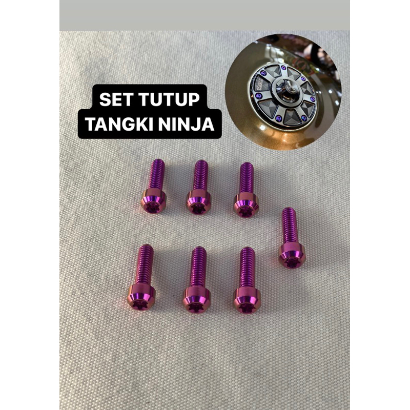 Jual BAUT SET TUTUP TANGKI NINJA R RR SS TITANIUM GR5 | Shopee Indonesia