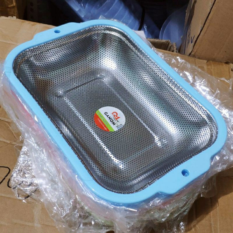 Jual 1 Set Peniris Gorengan Stainless Anti Karat Keranjang Peniris ...