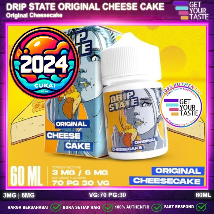 Jual Liquid Drip State Original Cheesecake 60ML by Dripstate ID ...