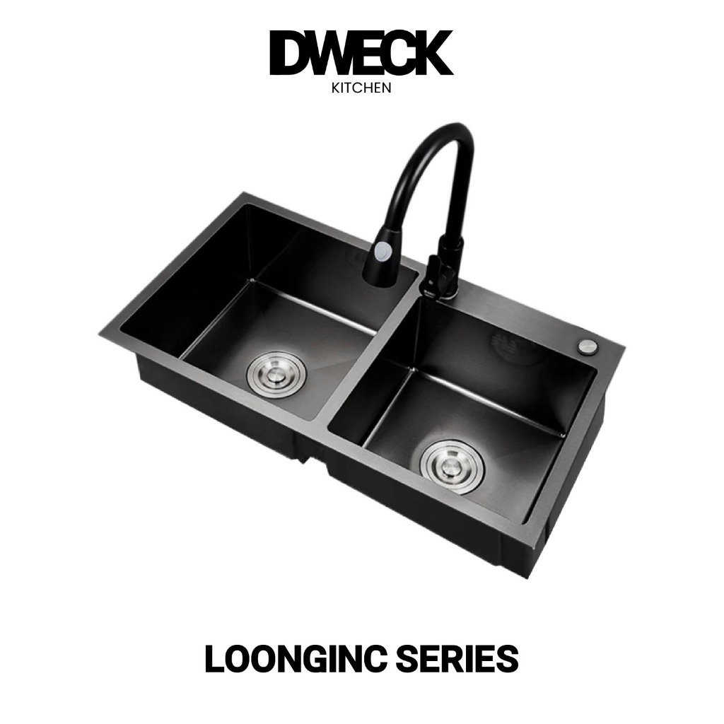 Jual Kitchen Sink 8245 Black Paket Komplit / Sink Hitam Stainless / Bak ...