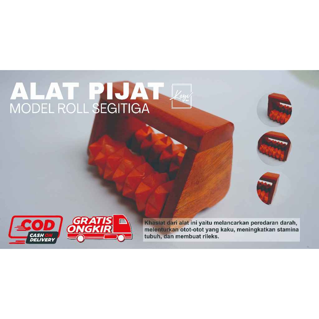 Jual Alat Refleksi Tradisional Kayu Model Roll Segitiga | Shopee Indonesia