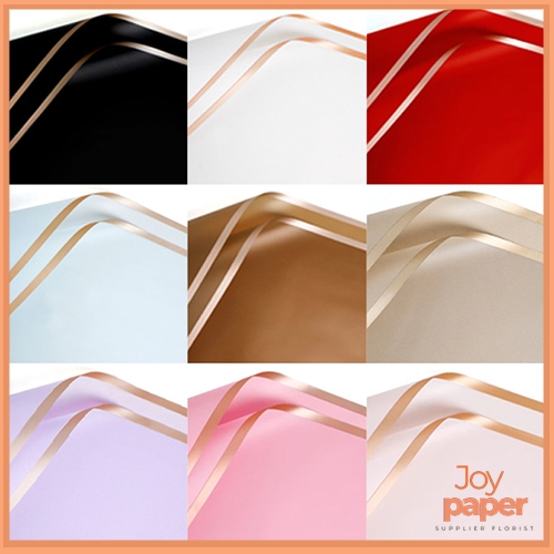 Jual Kertas Buket Bunga List Gold Line Emas Flower Wrapping Cellophane ...