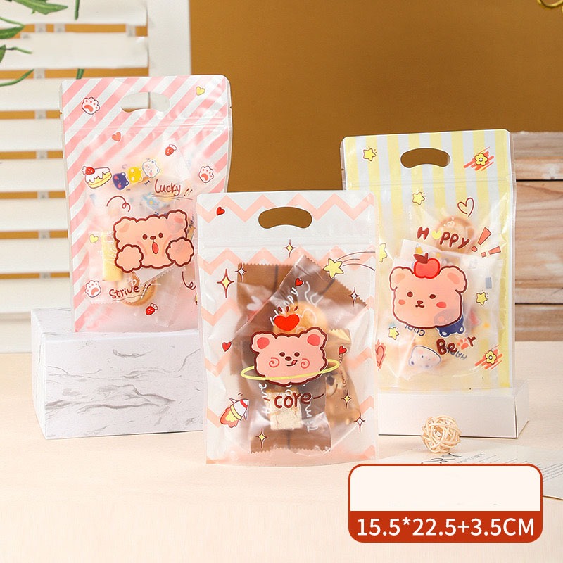 Jual STANDING POUCH MAKANAN KERING KUE BISKUIT COOKIES KARAKTER LUCU ...